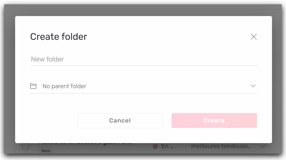 Why and how to create folders in the Planning tab?